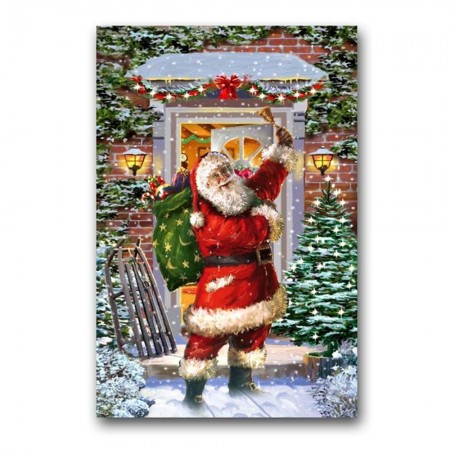 Panel, blind ram, Santa Claus II, LED, 30x40cm ( 740017 )