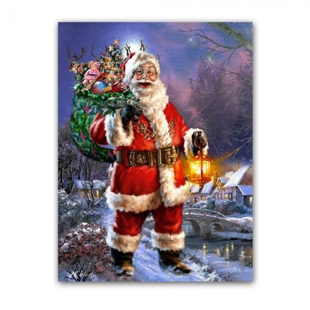 Panel, blind ram, Santa Claus, LED, 30x40cm ( 740015 )