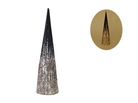 Shiny cone, jelka, svetlucava, crna, 80cm ( 760012 )