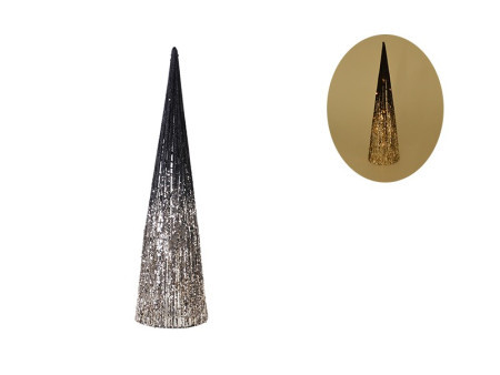 Shiny cone, jelka, svetlucava, crna, 60cm ( 760017 )