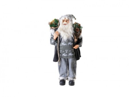 Deco santa, deda mraz, siva, 90cm ( 740851 )