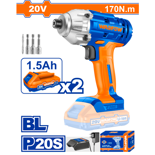 Wadfow aku udarni odvijač 1/4 " 20v 2x1.5 ah WCD2512