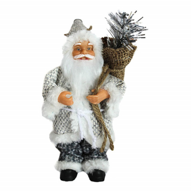 Deco santa, Deda Mraz, siva, 18cm ( 740814 )