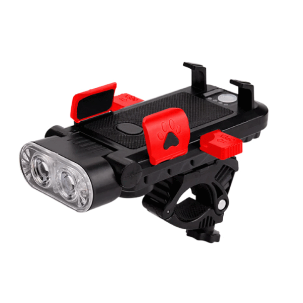 Punjiva LED lampa za bicikl sa sirenom i nosačem YW17417-4645