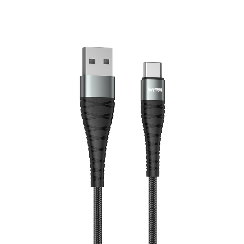 USB data kabal Superior CO-BX32 5A Type C 1m crni