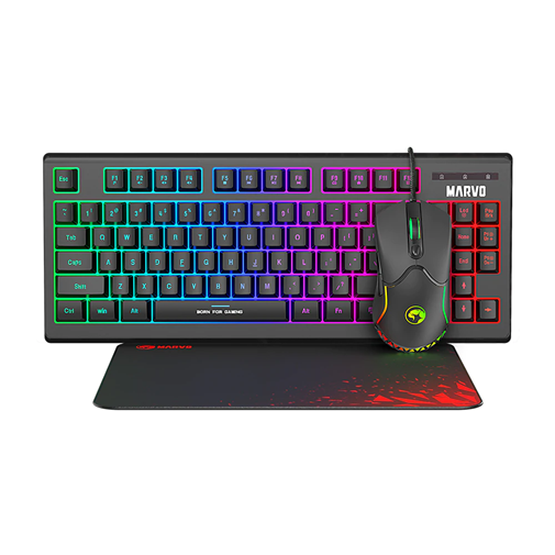 TASTATURA+MIS+PODLOGA USB MARVO LOOT 30 CM310 CRNI SET