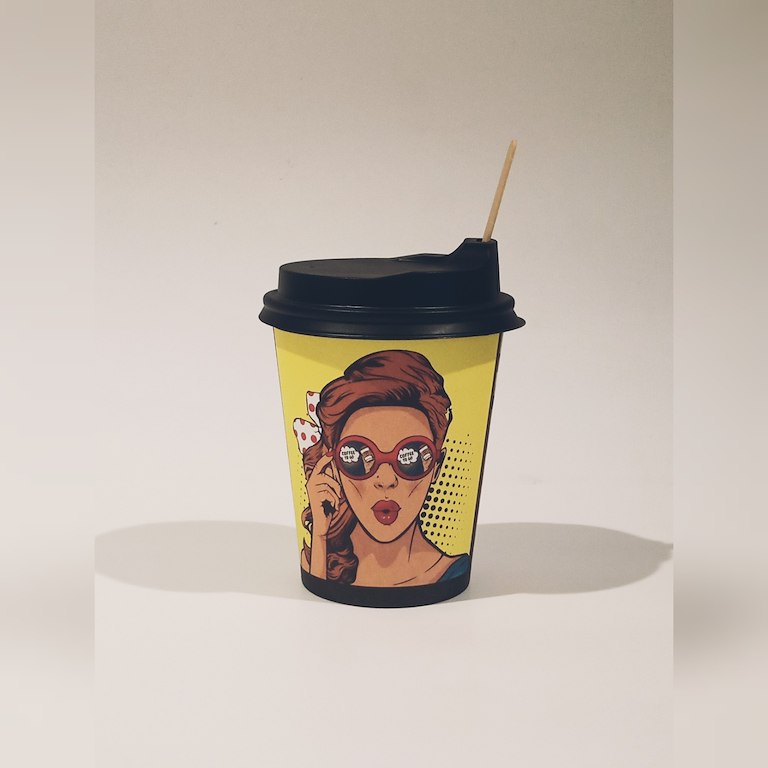 Papirna čaša 8oz POP ART -AKCIJA-PORUČI KUTIJU