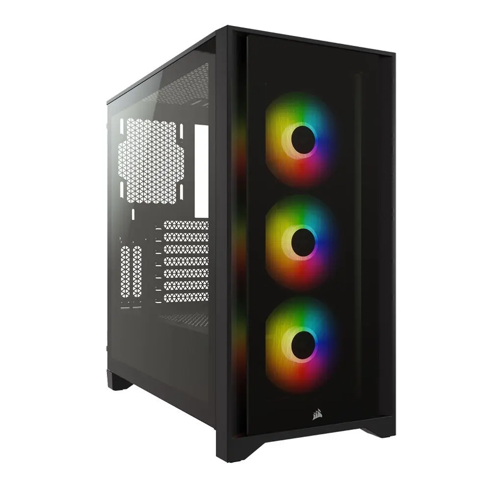 Corsair kućište iCUE 4000X Mid-Tower/ATX/kaljeno staklo/bez napajanja/RGB/crna