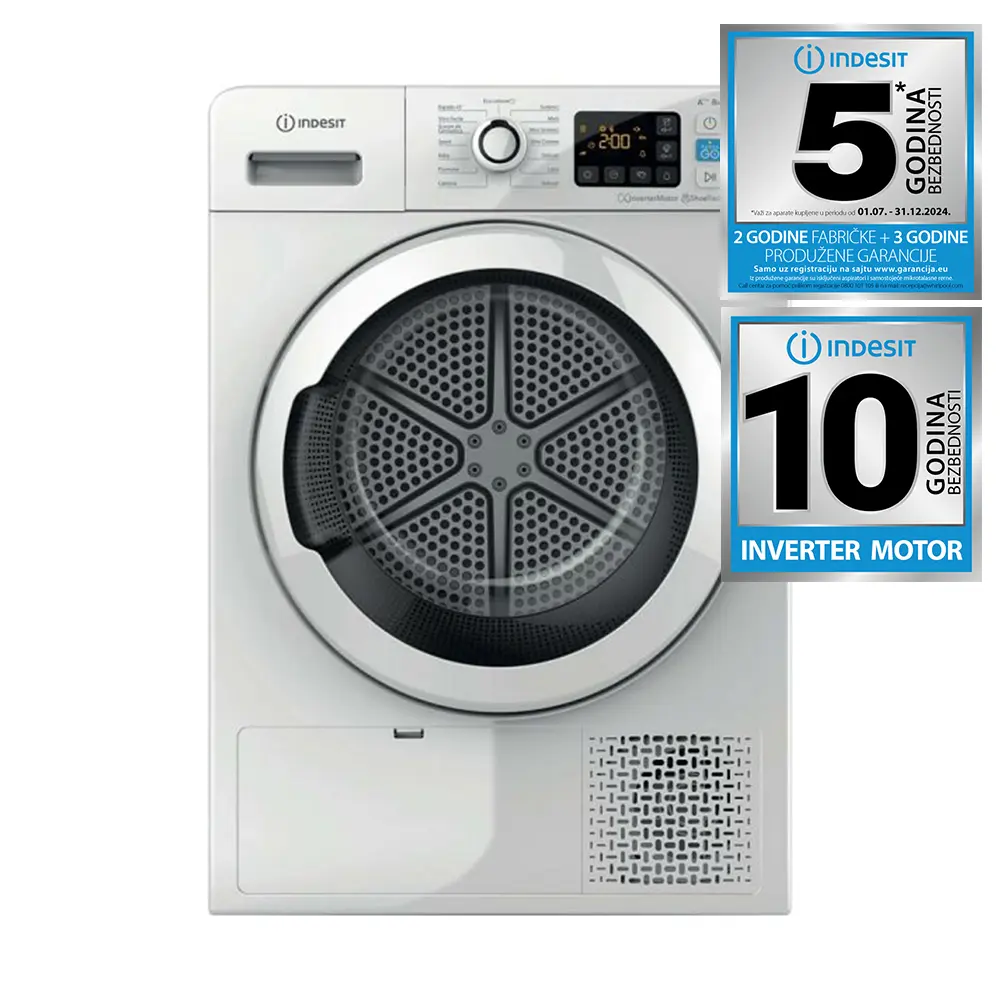 Indesit YT M11 83K RX EU Mašina za sušenje veša, 8kg, Toplotna pumpa, Bela