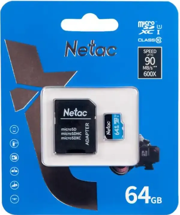 Netac NT02 SD kartica, Micro, 64GB, P500 Standard, SD adapter