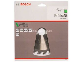 BOSCH List kružne testere Optiline Wood 190x30x2/6 mm/ 24