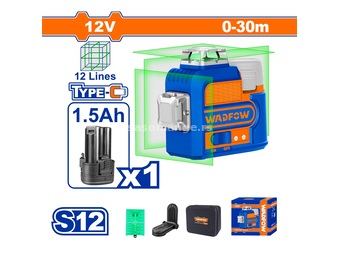 Akumulatorski 3D nivelišući laser WLE8M12 WADFOW