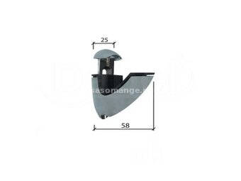 DABEL Nosač staklenih polica od 4 do 22mm