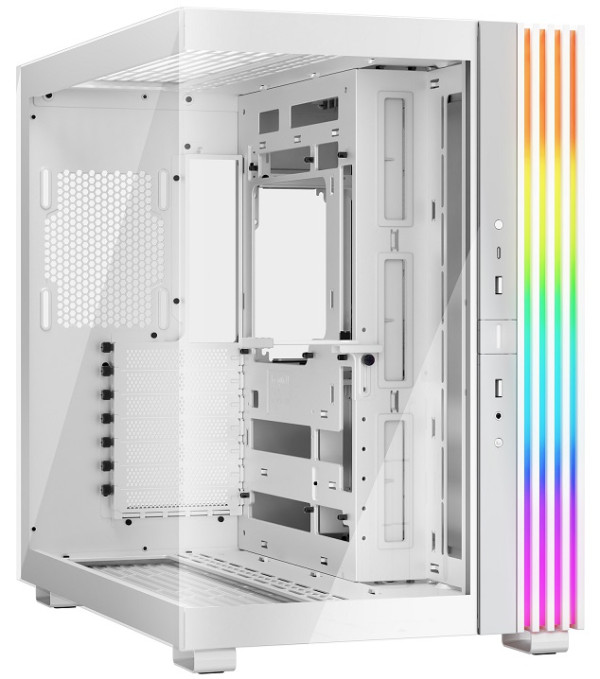 LIGHT BASE 600 DX White, MB compatibility: ATX / M-ATX / Mini-ITX, ARGB illumination, Fully windowed front and side pane ( BGW66 )