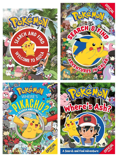 Pokémon Search and Find 4 Books Collection Set