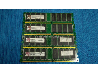 DDR1 memorija 4GB (4x1GB), 400MHz, Kingston