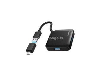 HAMA USB 3.2 HUB 1:4 5Gbit/s + USB-C adapter 200116