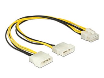 NEDIS Adapter za napajanje 8-PIN na Molex kabl za maticnu plocu i CPU, 15cm (CCGP74400VA015)