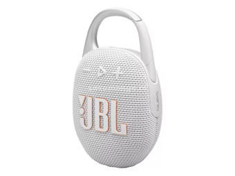 JBL Clip 5 White Bluetooth Speaker