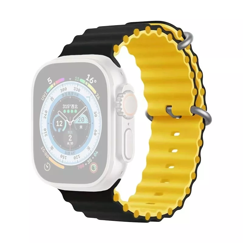 Narukvica Moye Smart Watch Ocean Strap 44/45/49mm Black/Yellow