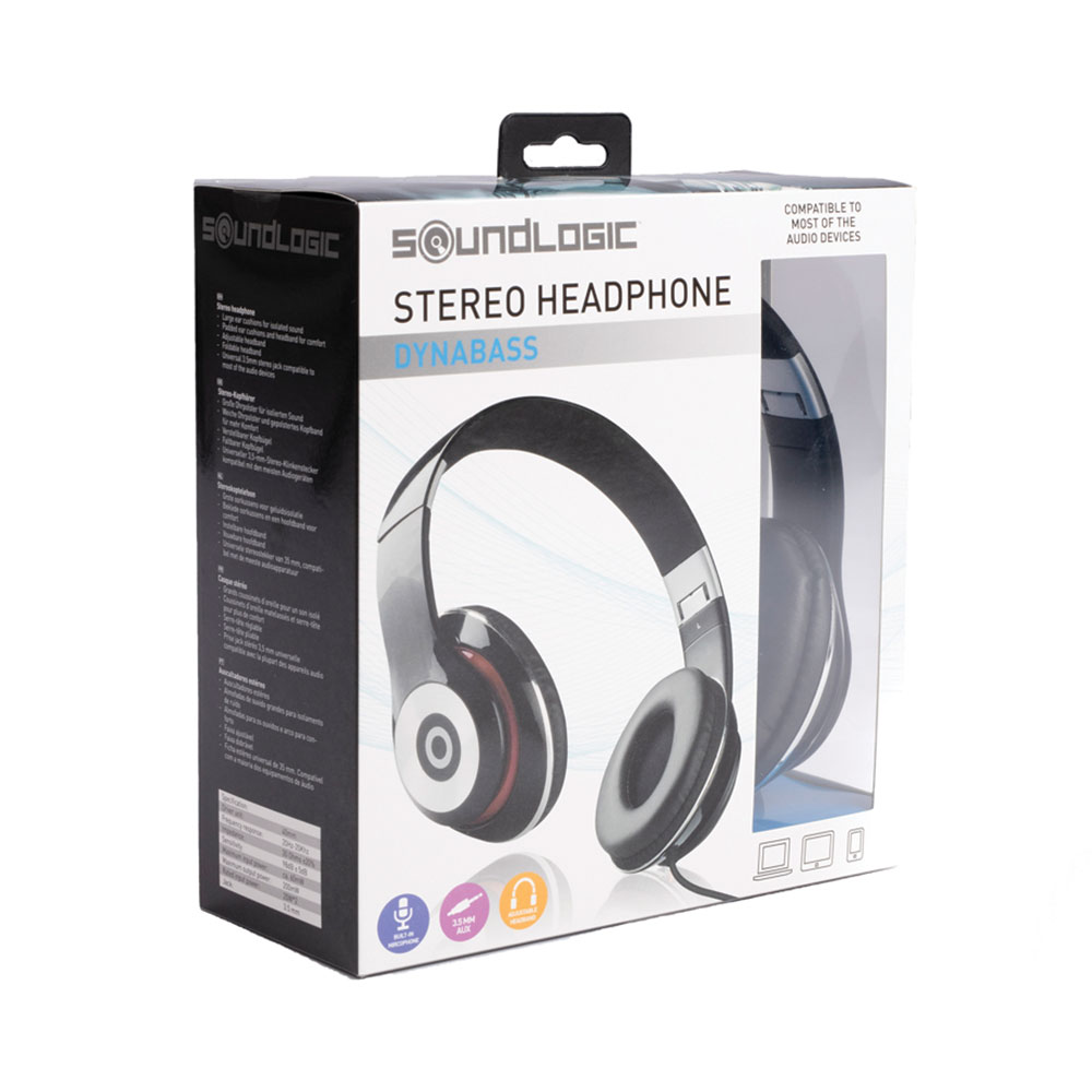 Soundlogic Dynabass stereo slušalice crne