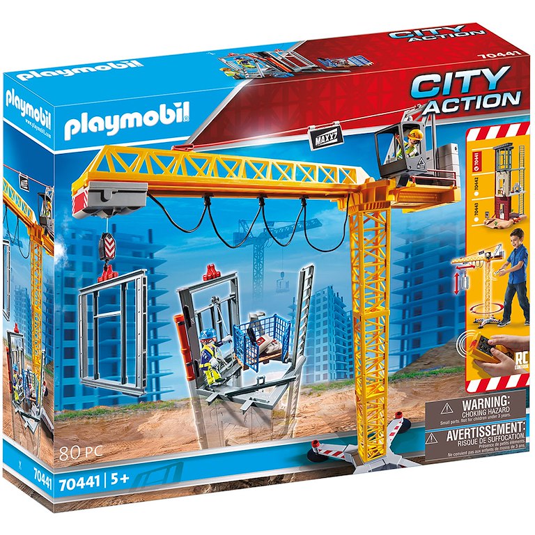 Playmobil City Action RC kran sa konstrukcijom