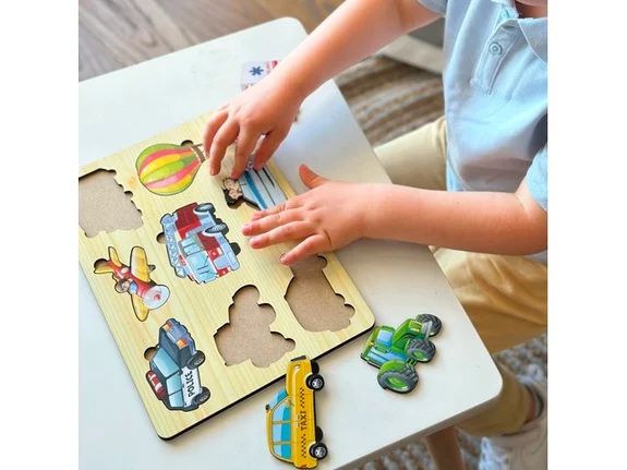 Clever Kids Drvena slagalica Transport