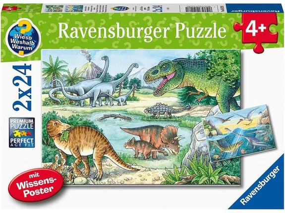 Ravensburger puzzle (slagalice) - Dinosaurusi na svom staništu