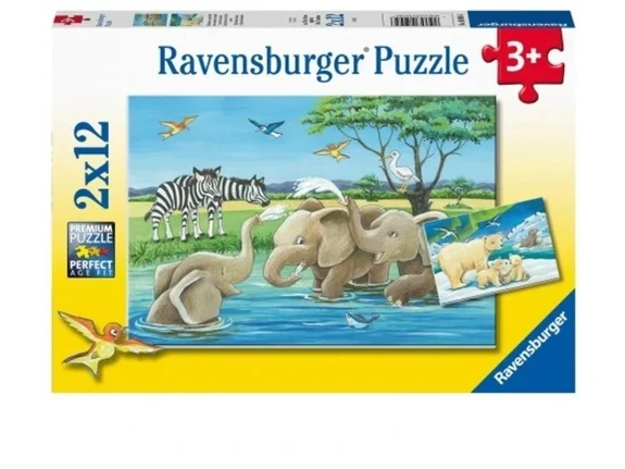 Ravensburger puzzle (slagalice) - Safari životinje i mladunci