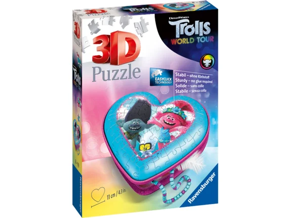 Ravensburger 3D puzzle (slagalice) - Kutija u obliku srca Trolls