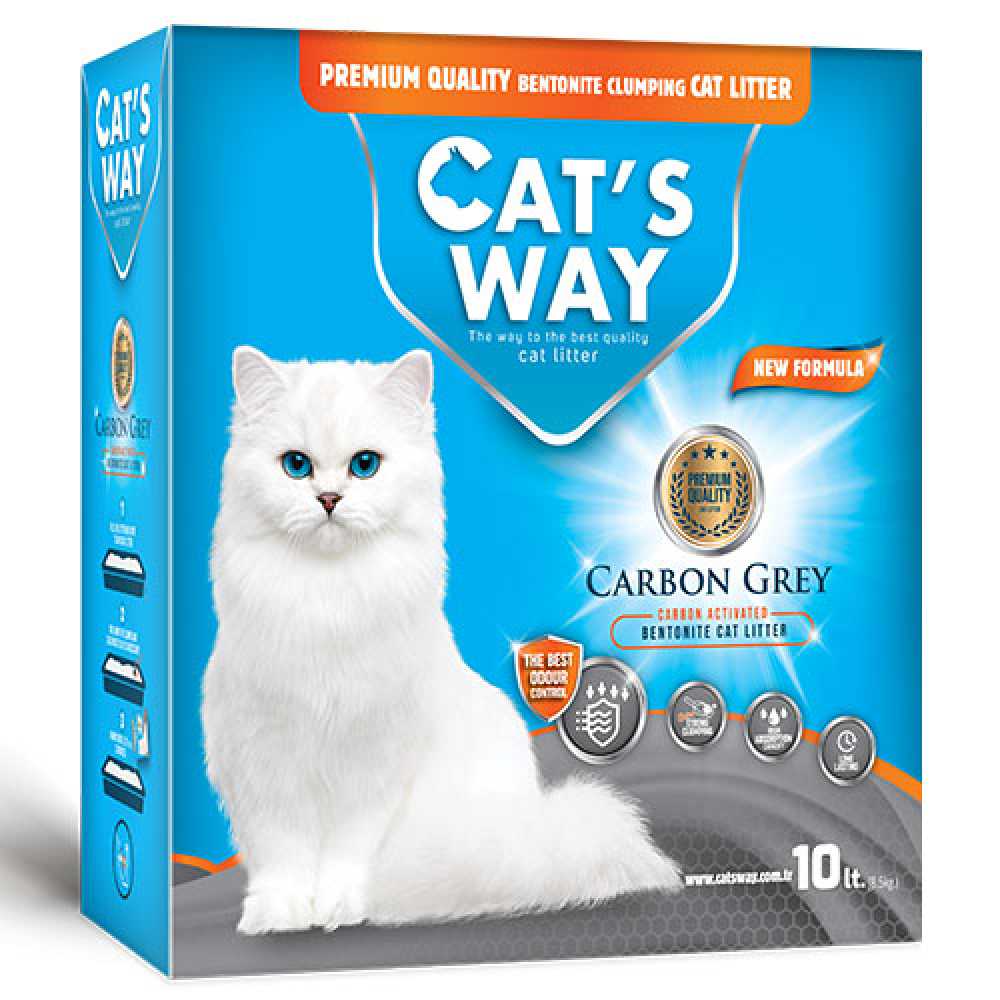 Cat's Way posip za mačke Box Carbon Grey Ultra Compact 10l