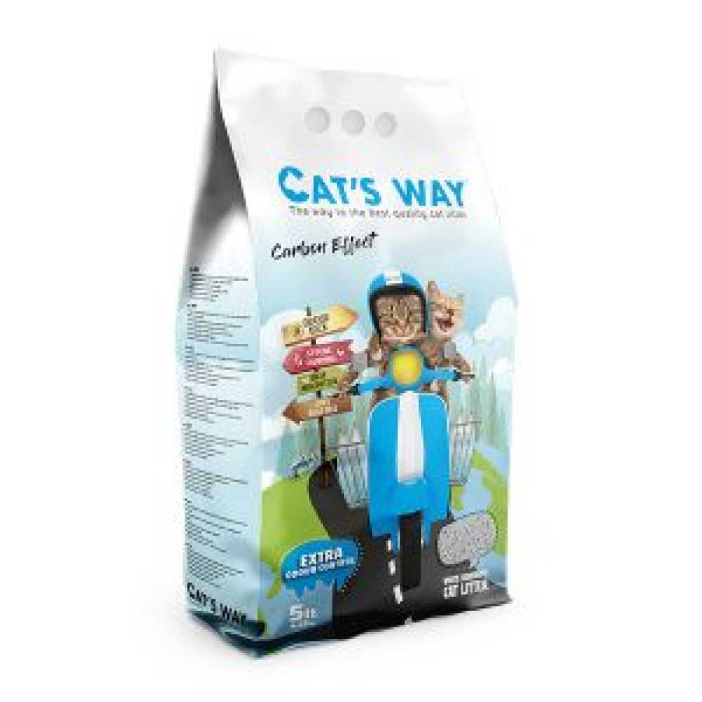 Cat's Way posip za mačke Carbon Effect 5l