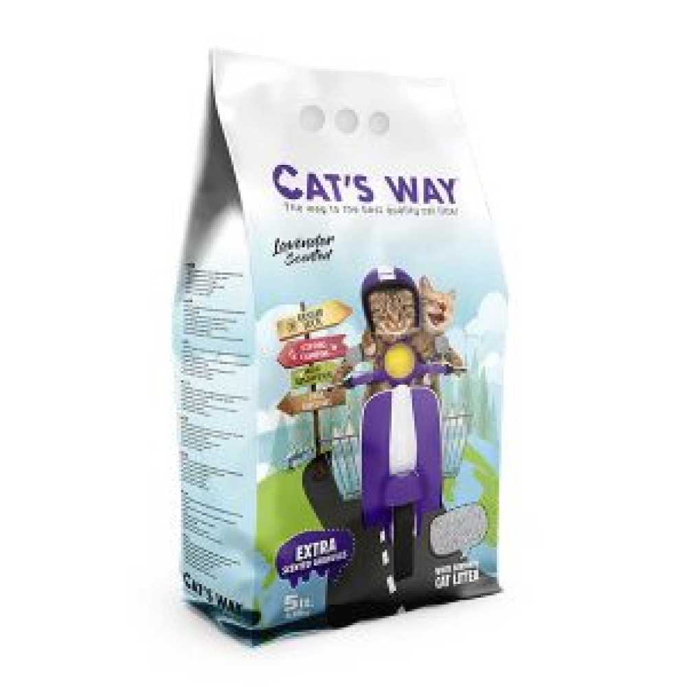 Cat's Way posip za mačke Lavander 10l