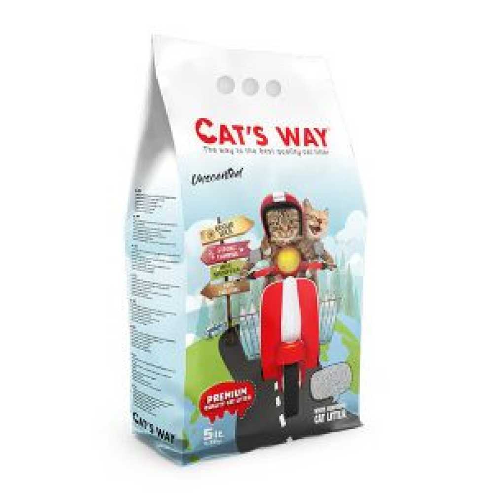 Cat's Way posip za mačke Natural White 10l