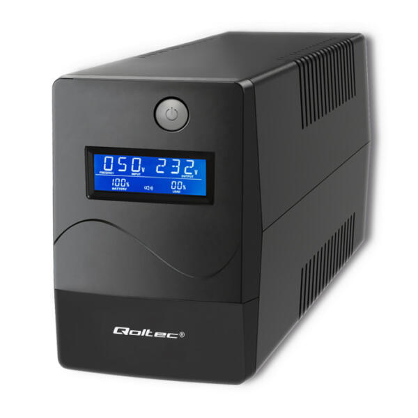 Qoltec UPS – Monolith | 450VA | 240W | LCD | USB | RJ45