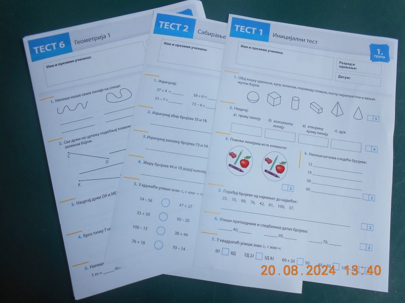 2. RAZRED TESTOVI IZ MATEMATIKE LOGOS