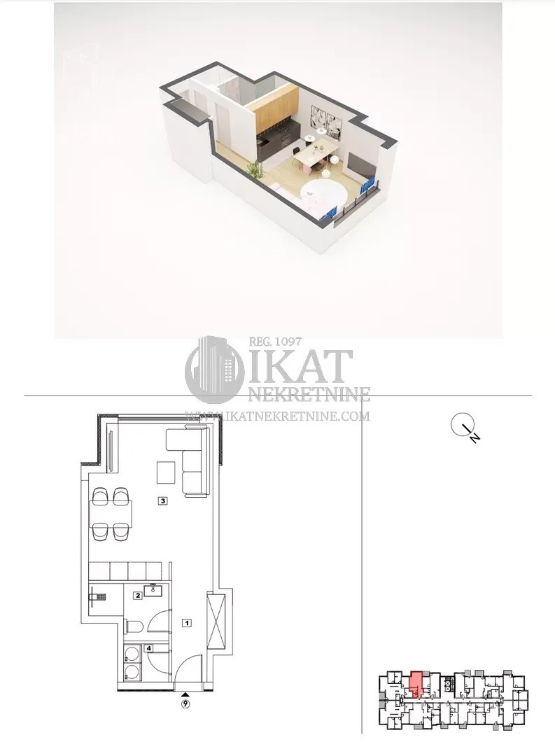 Nova Pazova, 32m2 novogradnja ID#3811 48.000 €