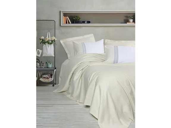 DekorDom Posteljina CB Set Lusso Bamboo Double sa prekrivačem Lessy