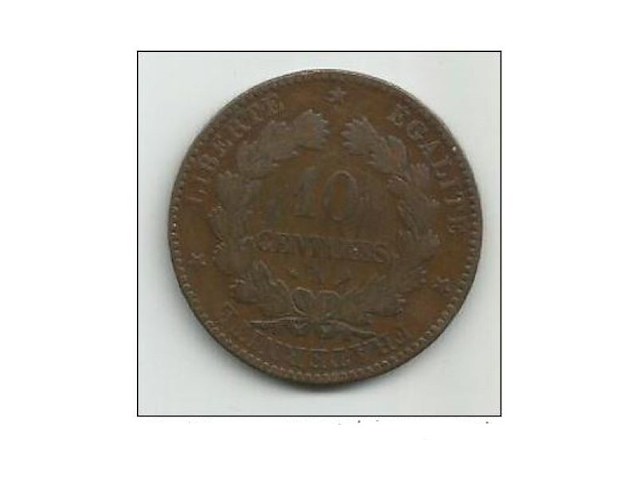 Francuska 10 centimes 1898.