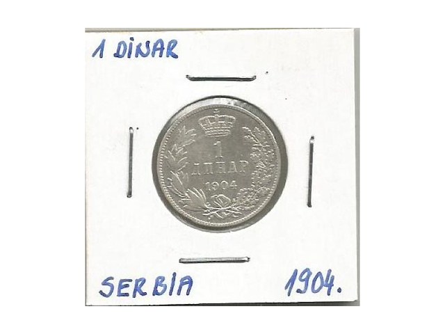 gh2 Srbija 1 dinar 1904. Ag srebro