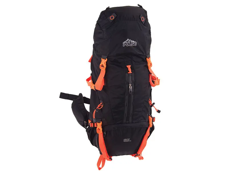 PULSE Ranac za planinarenje Mountain, Crni, 60 l