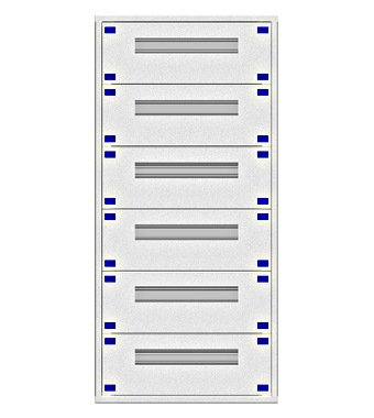 Umetak KVN 60mm 2-24K, 6-redni,met.pr.ploče,spremno za ožič.
front plates sheet steel, prepared for wiring duct installation