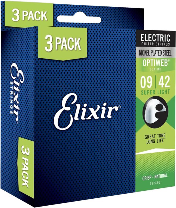 Elixir 19002 009/042 3 PACK 16550 Žice za električnu gitaru Optiweb 25% popust