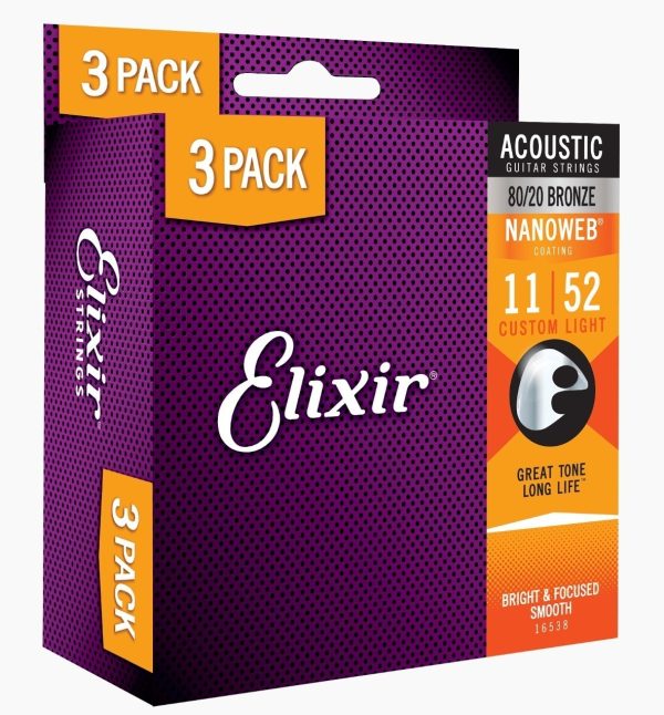 Elixir 11027 011/052 3 Pack 16538 Žice za akustičnu gitaru 25% popust