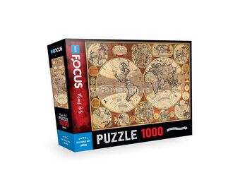 BLUE FOCUS Puzzle Stara karta sveta 1.000 delova