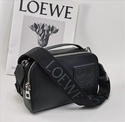 Loewe - Mini Logo-Debossed Leather Messenger Bag