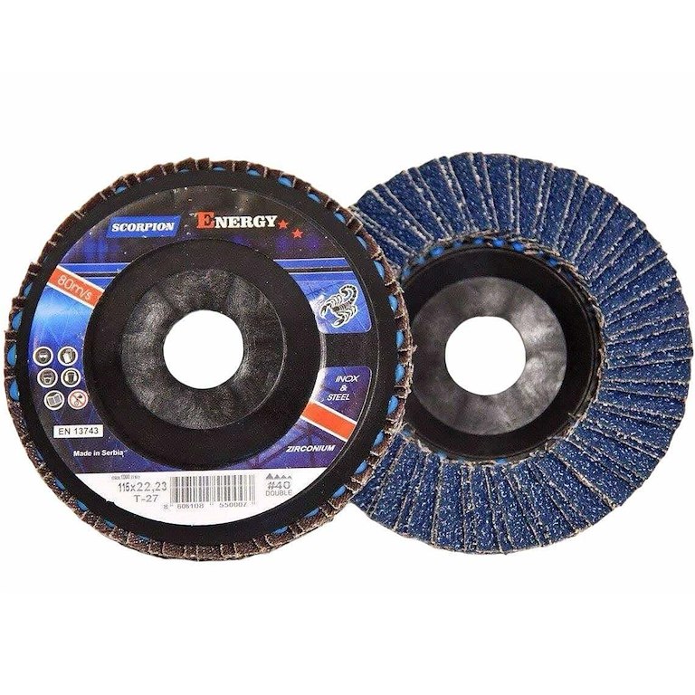 Lamelni dupli brusni disk Scorpion Energy Double 115mm 40-80gr.