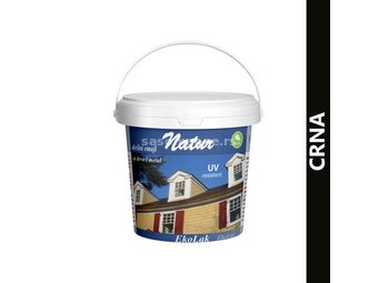 NATUR akrilni emajl za drvo i metal 0.75l crna