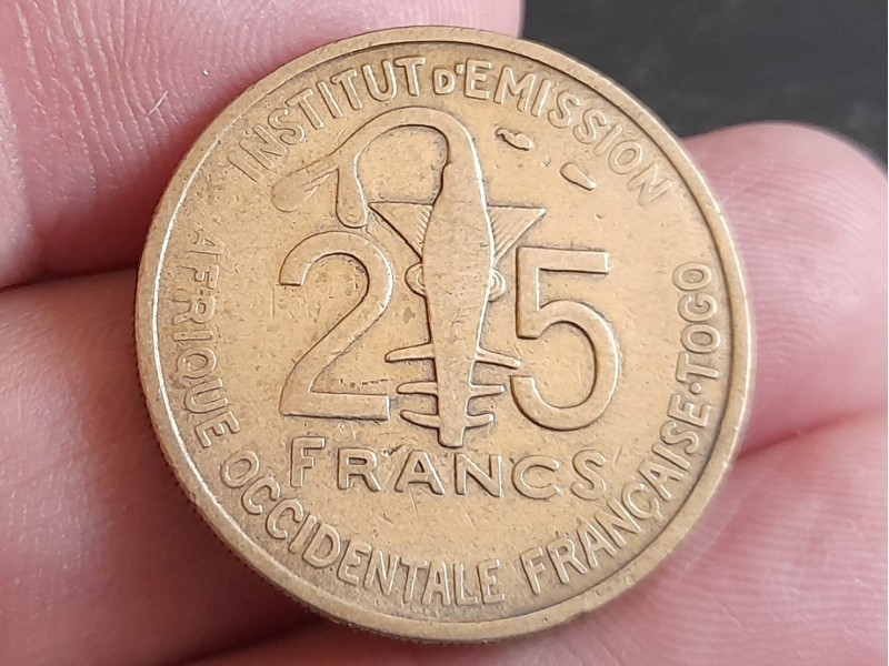 Togo, 25 franaka 1957