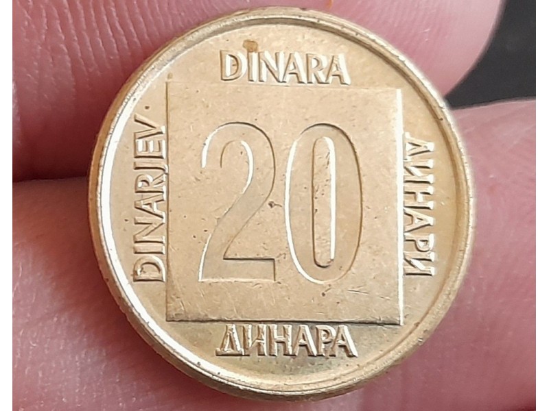 SFRJ, 20 dinara 1989, retko